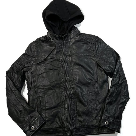Helix | Jackets & Coats | Helix Faux Leather Jacket Mens S Small Black ...